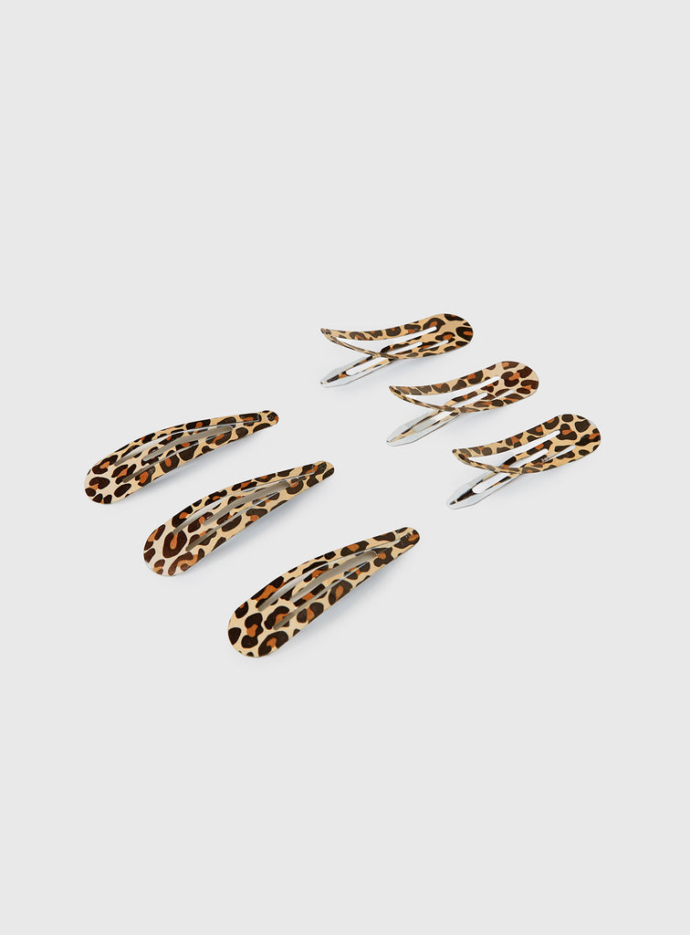 Make Your Mark Hair Clip Pack Leopard | Princess Polly
