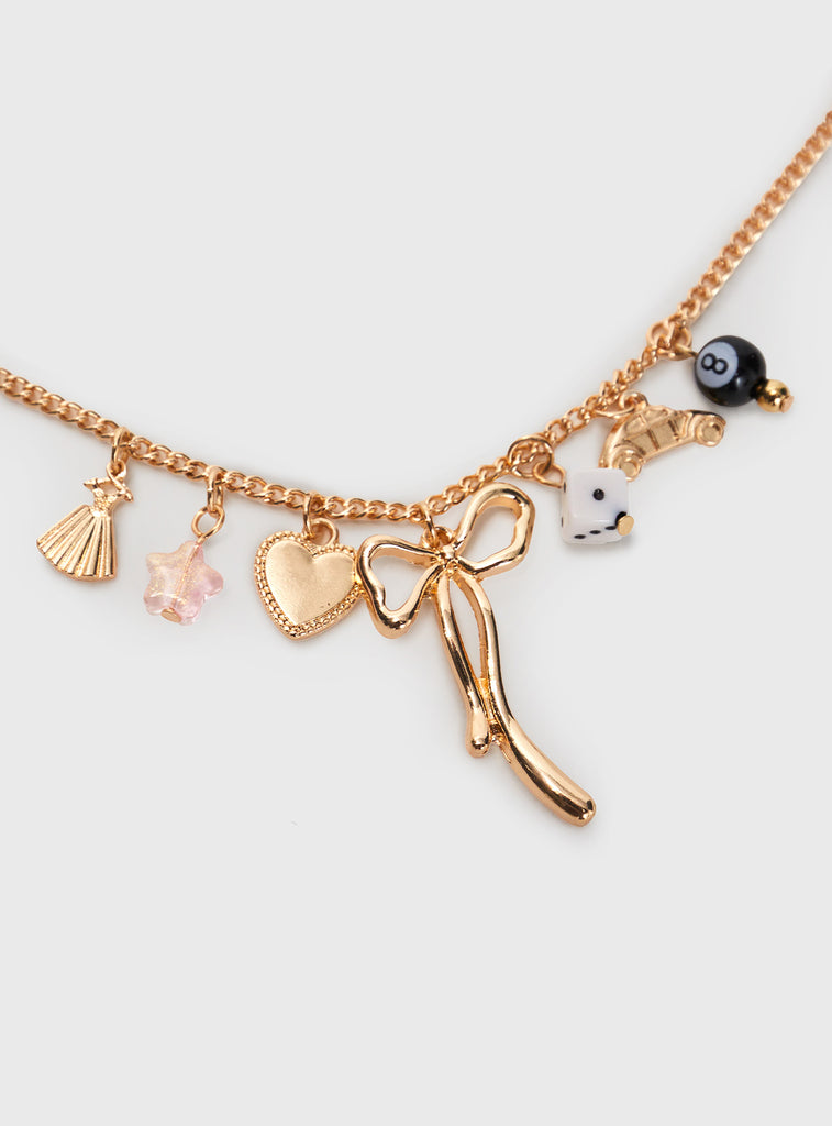 Good Luck Babe Charm Bracelet Multi | Princess Polly