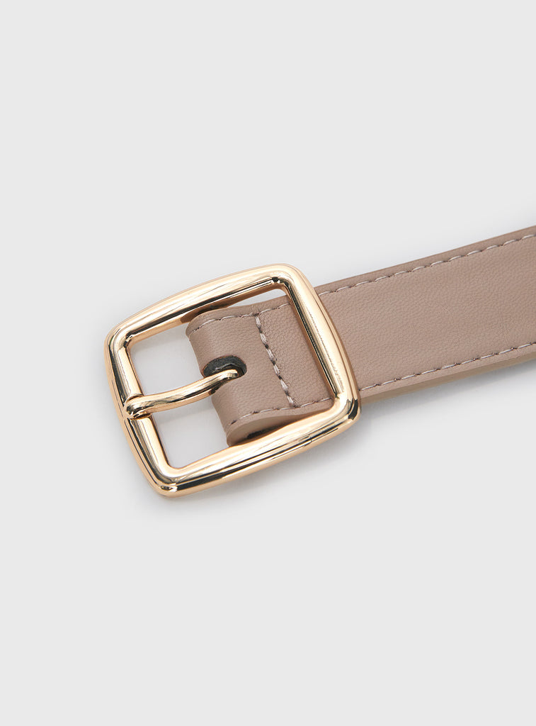 Chapman Belt Beige / Gold | Princess Polly