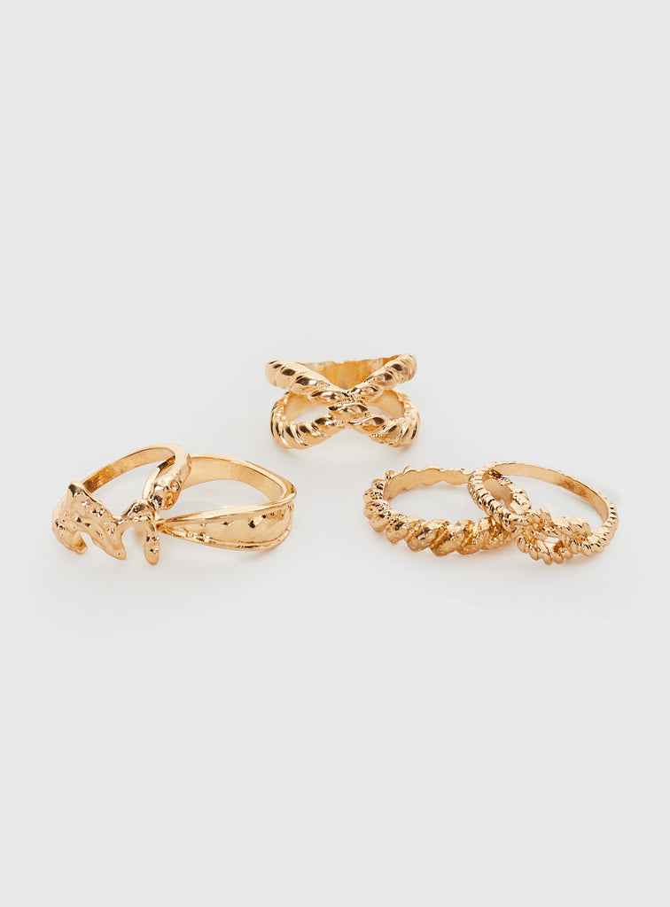 Treasure Me Ring Pack Gold | Princess Polly
