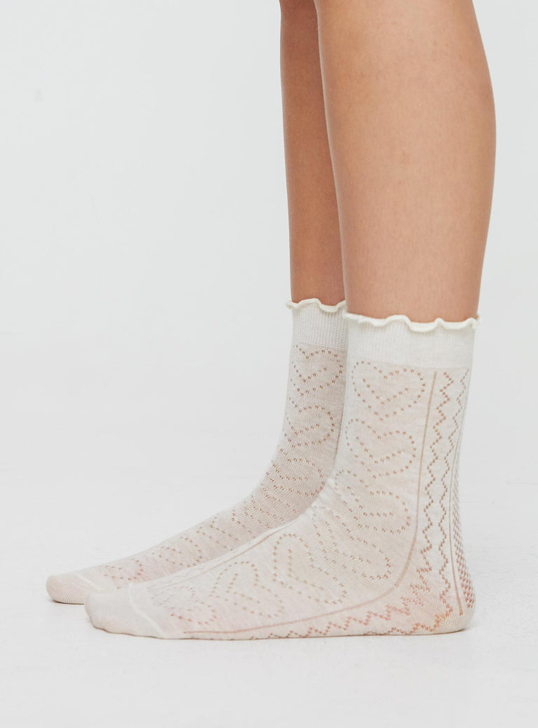 Kylese Socks Cream | Princess Polly USA