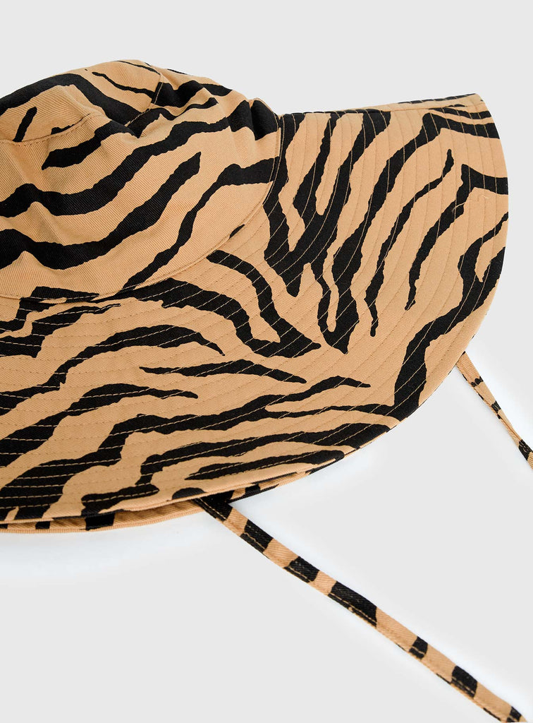 Samual Oversized Bucket Hat Tiger | Princess Polly
