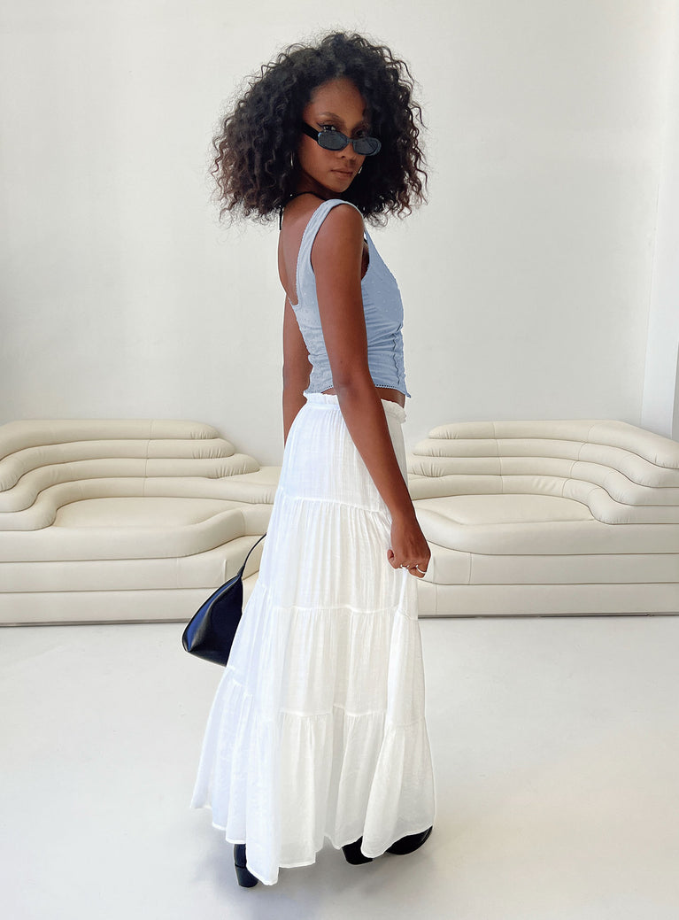 Mya Maxi Skirt White | Princess Polly USA