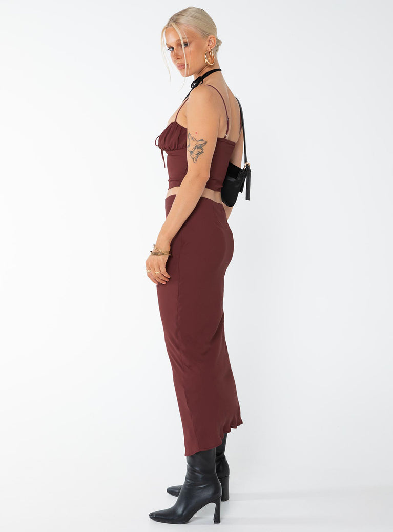 Levin Set Burgundy | Princess Polly USA