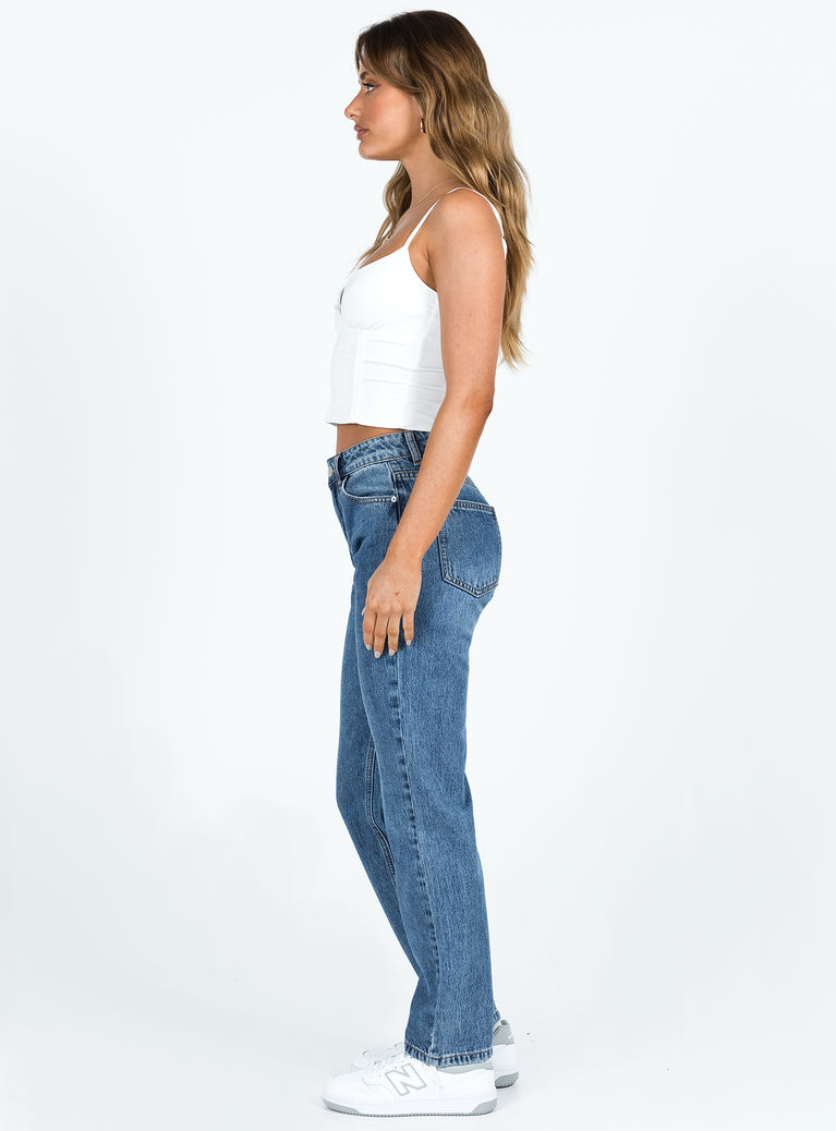 Marsher Slouch Jeans Mid Wash Denim | Princess Polly USA