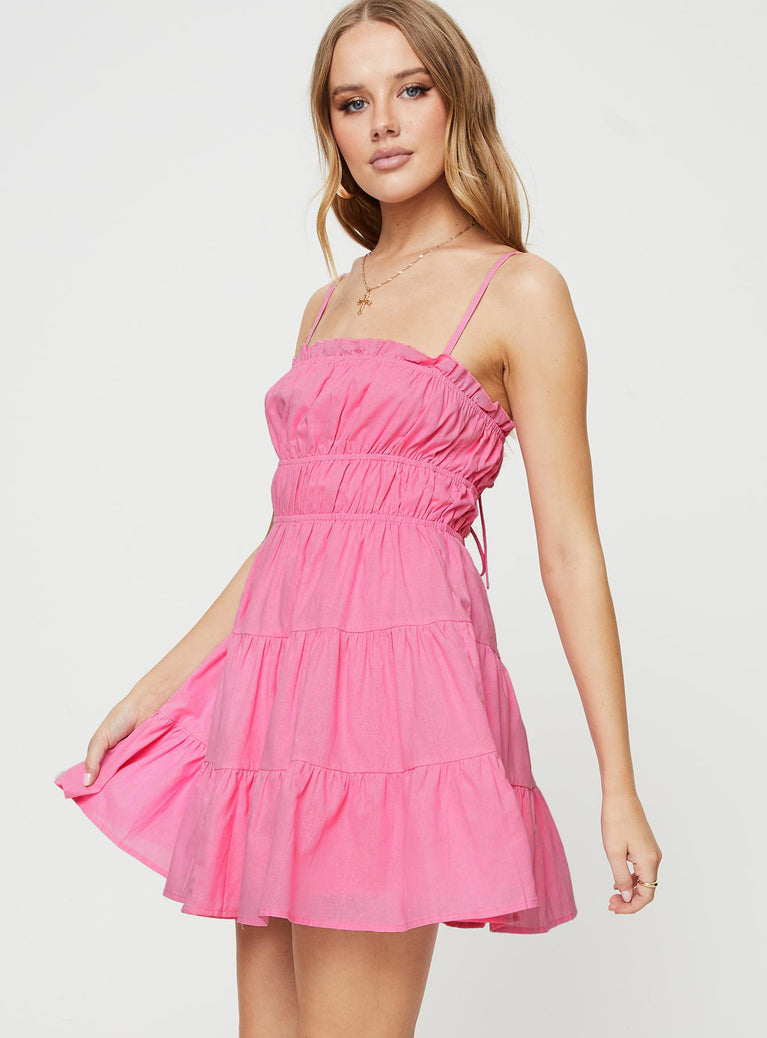 Ceara Mini Dress Pink | Princess Polly USA