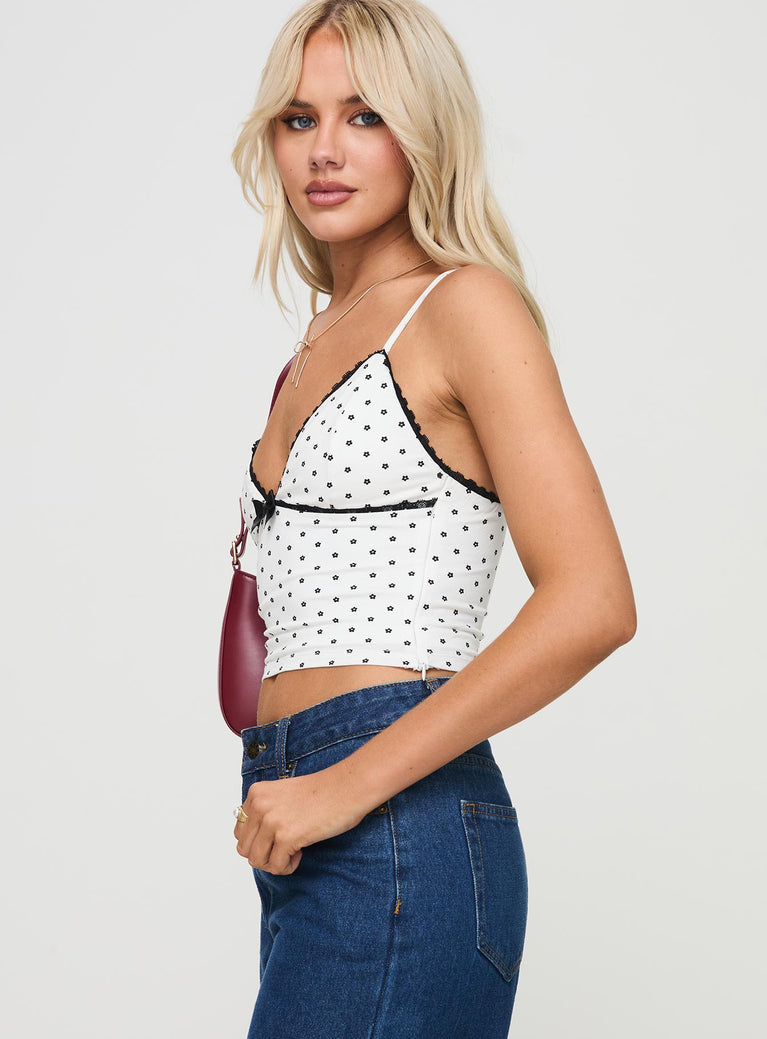Rune Top White / Black | Princess Polly USA