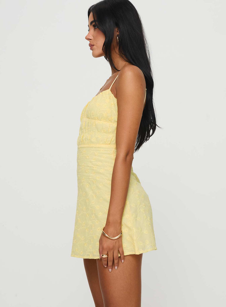 Lucius Mini Dress Lemon | Princess Polly USA