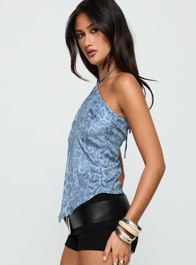 Jaemes Top Blue Leopard | Princess Polly