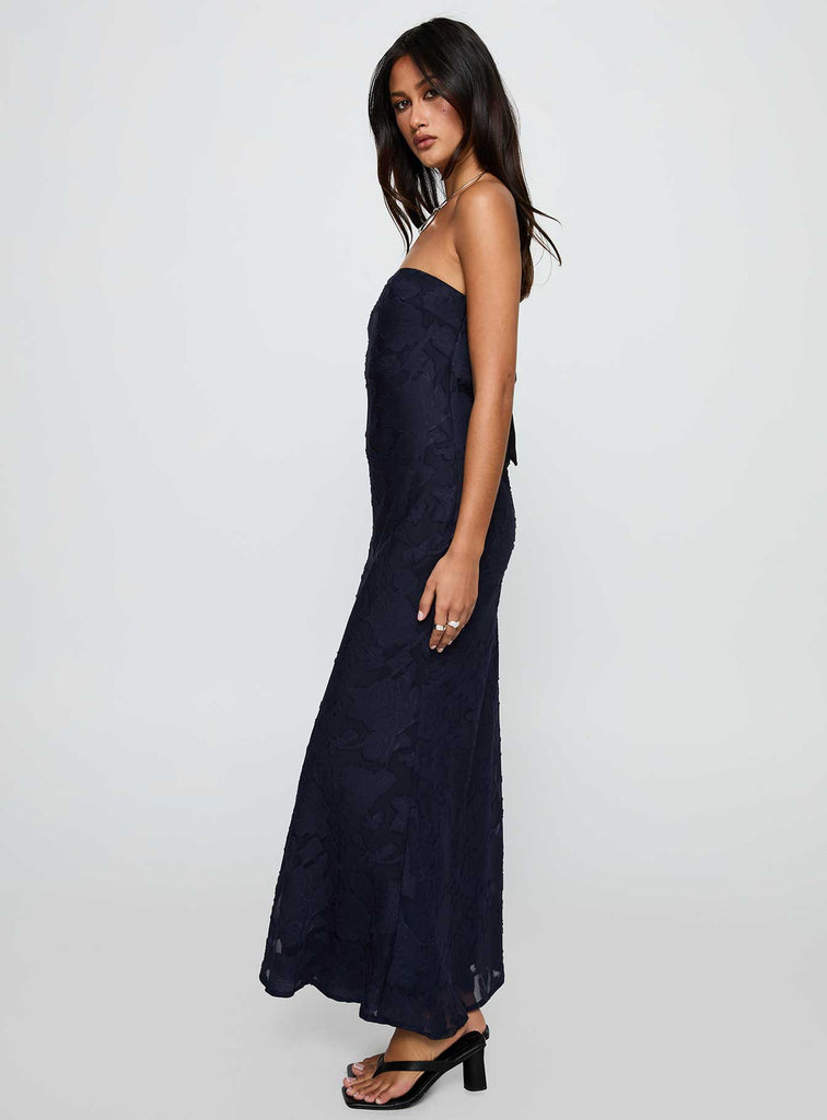 Haley Maxi Dress Navy | Princess Polly