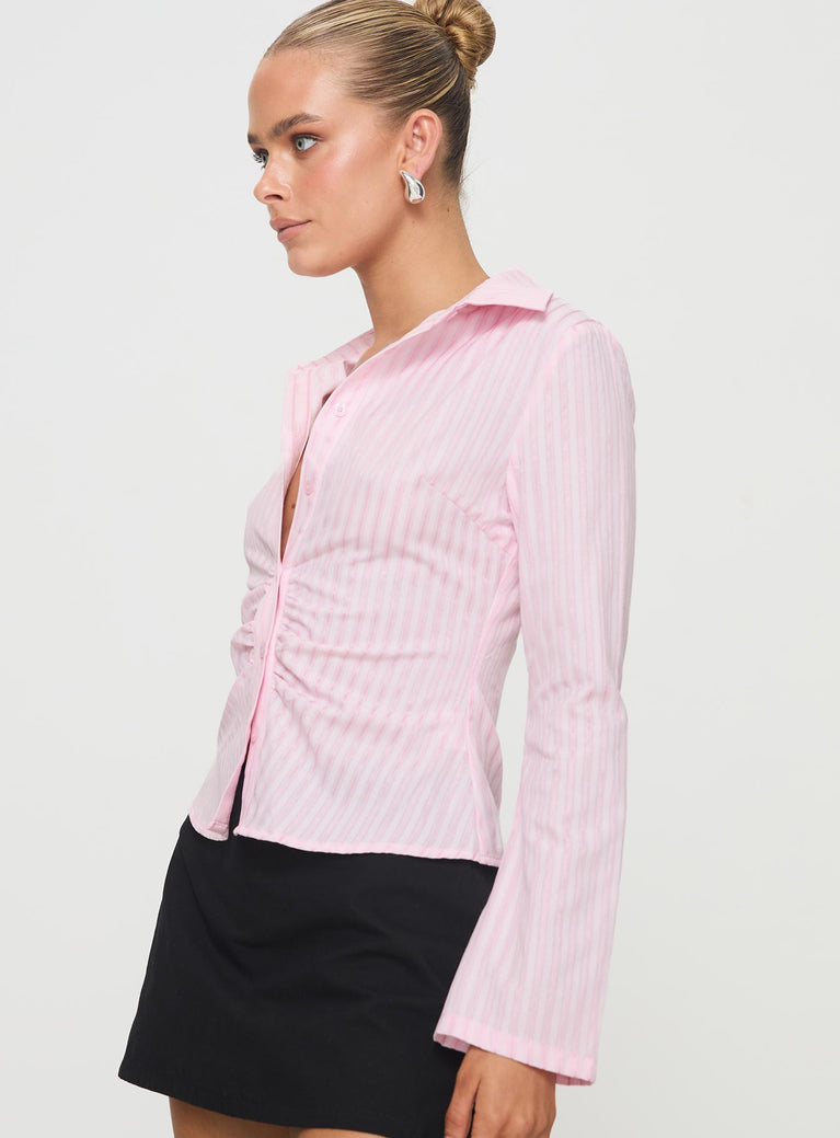 Ambrose Shirt Pink Stripe | Princess Polly USA