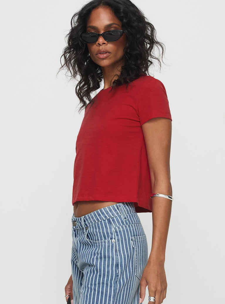 Micah Tee Red | Princess Polly USA