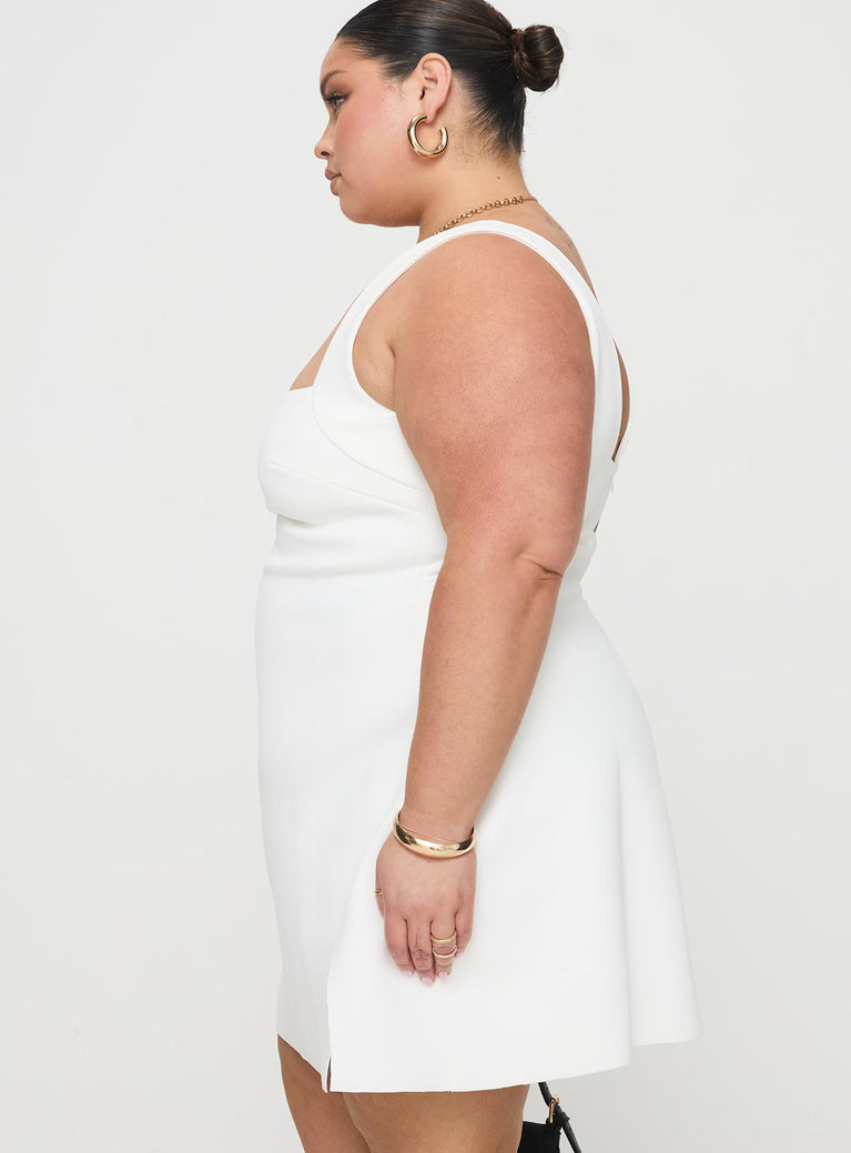 Bombshell Mini Dress White Curve | Princess Polly USA