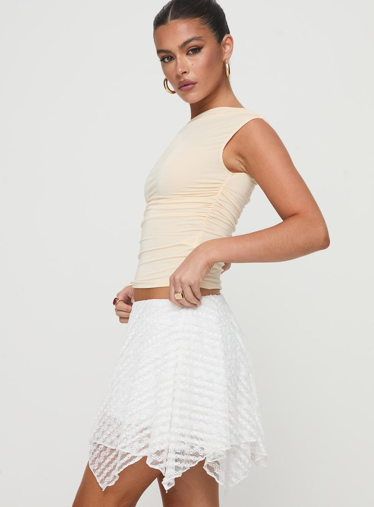 Blossomia Mini Skirt White | Princess Polly USA