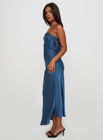 Haley Maxi Dress Mid Blue | Princess Polly USA