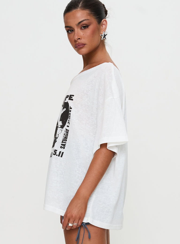 Kippa Off The Shoulder Tee White | Princess Polly USA