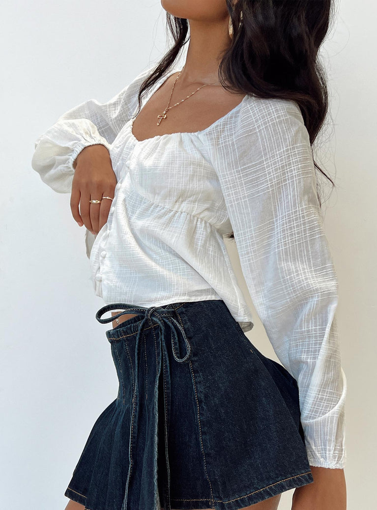 Maxime Long Sleeve Top White | Princess Polly USA