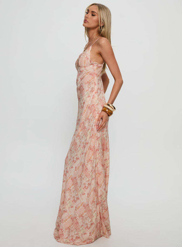 Magnolias Splice Maxi Dress Vintage Multi | Princess Polly
