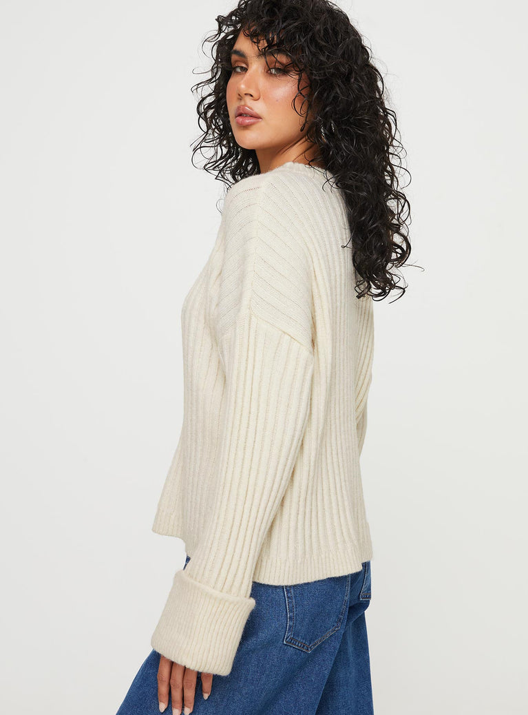 Chrishelle Sweater Cream | Princess Polly USA