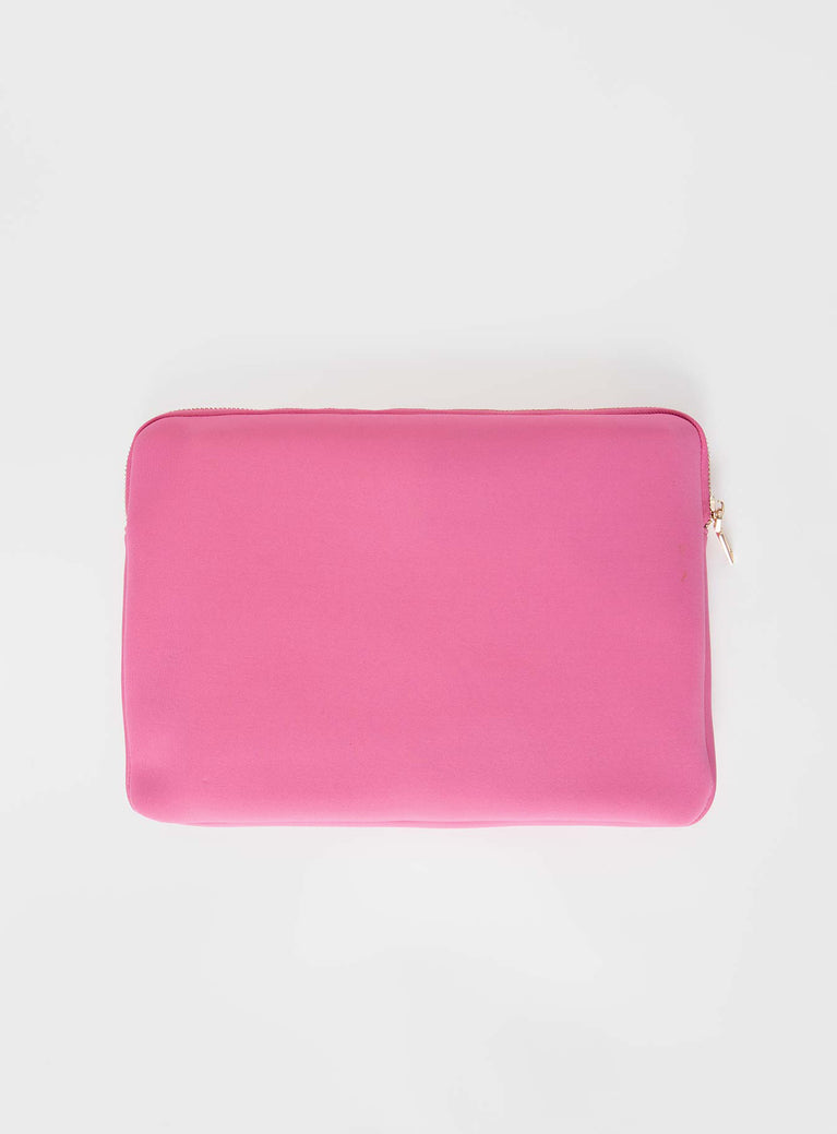 Princess Polly Laptop Case Squiggle Text Pink | Princess Polly USA