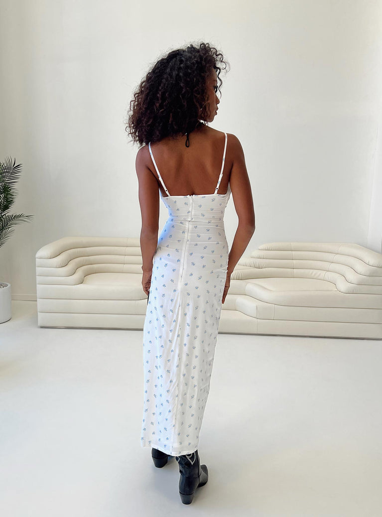 Brailey Maxi Dress Blue Floral | Princess Polly USA