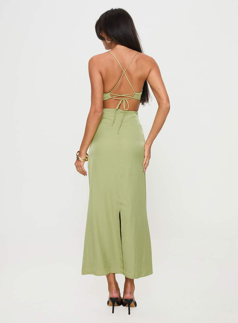 Kristyn Maxi Dress Green | Princess Polly USA