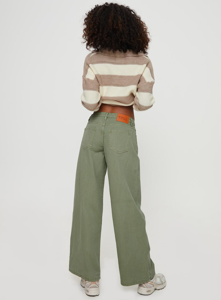 Ramos Low Rise Denim Jeans Sage | Princess Polly USA