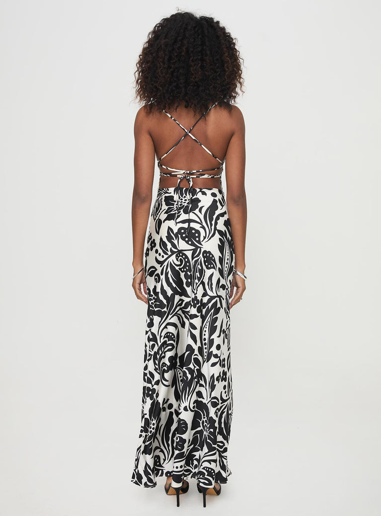 Conti Maxi Dress Black / White | Princess Polly USA