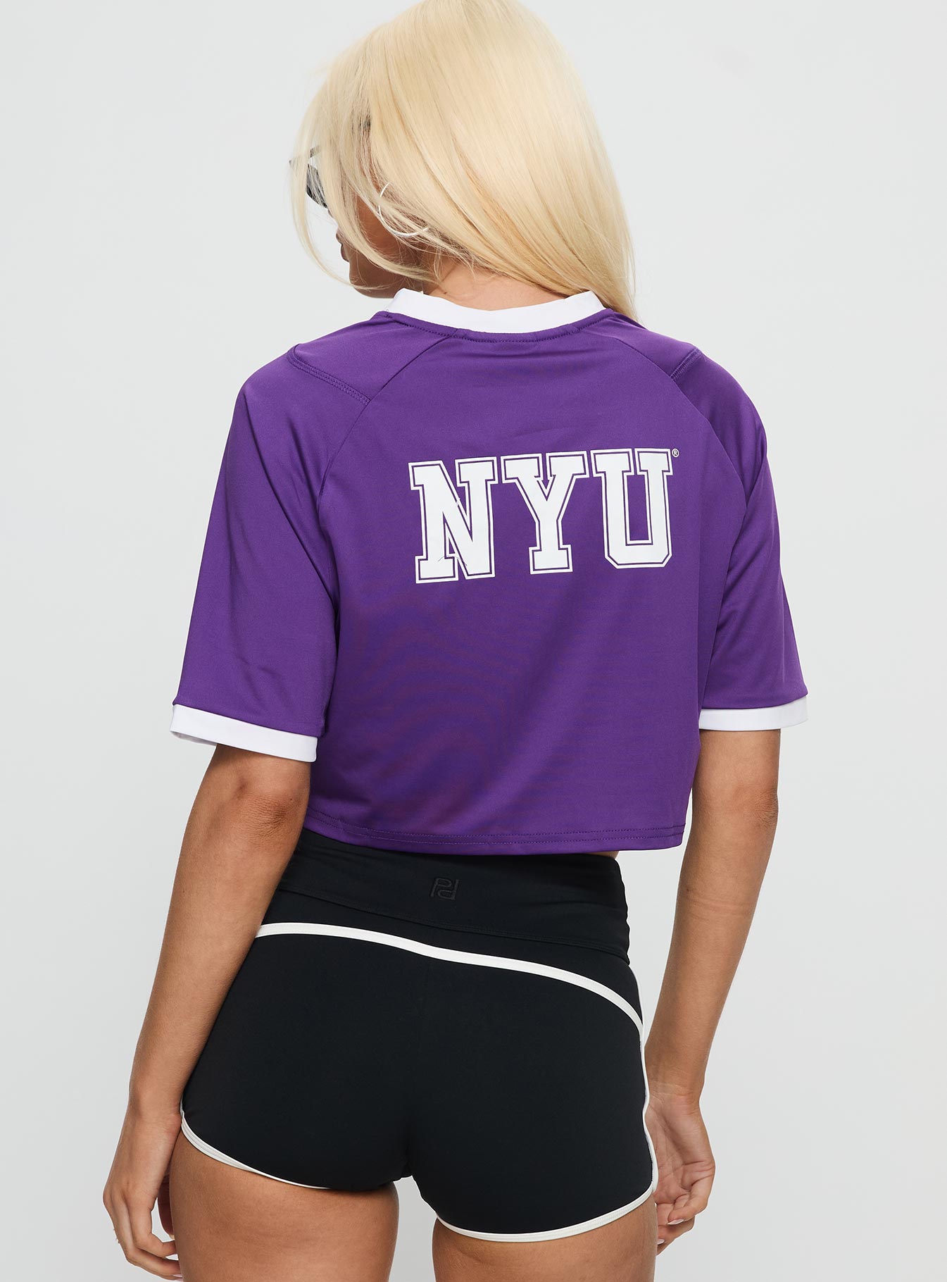 NYU Cropped Soccer Jersey Tee | Princess Polly