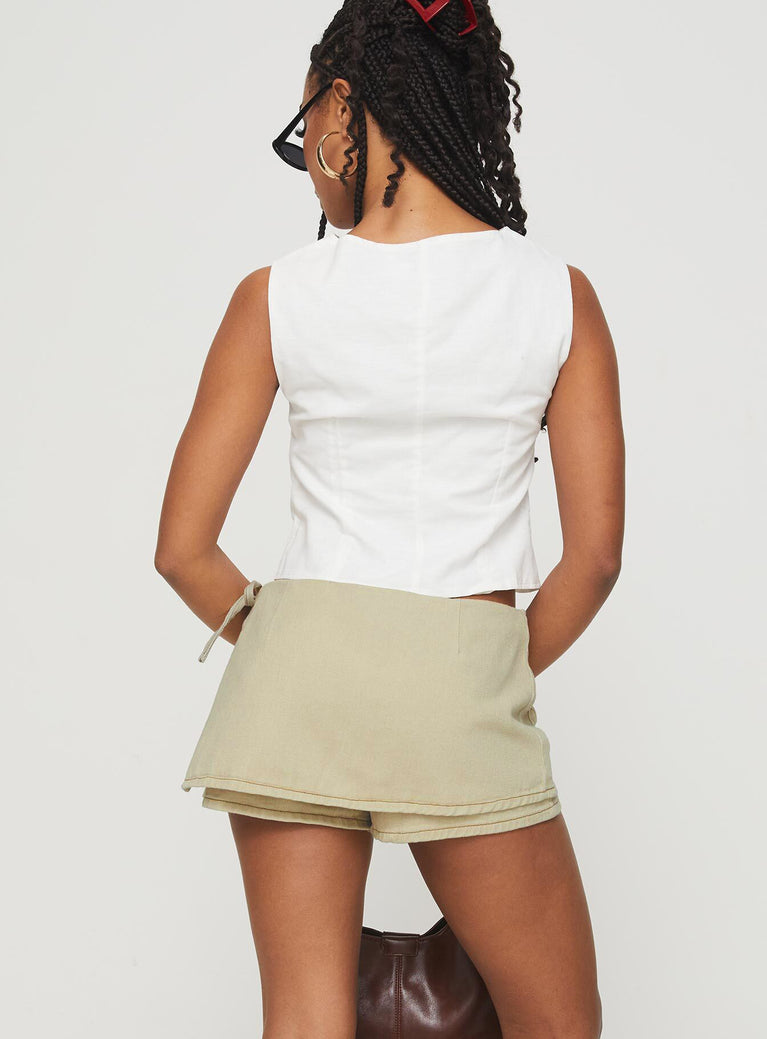 Countryside Skort Ecru | Princess Polly USA
