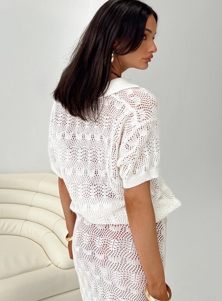 Vacation Knit Top White | Princess Polly USA