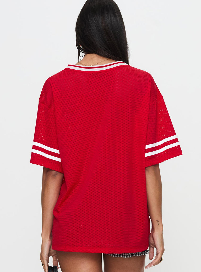 Austin Texas Sports Jersey Top Red | Princess Polly USA