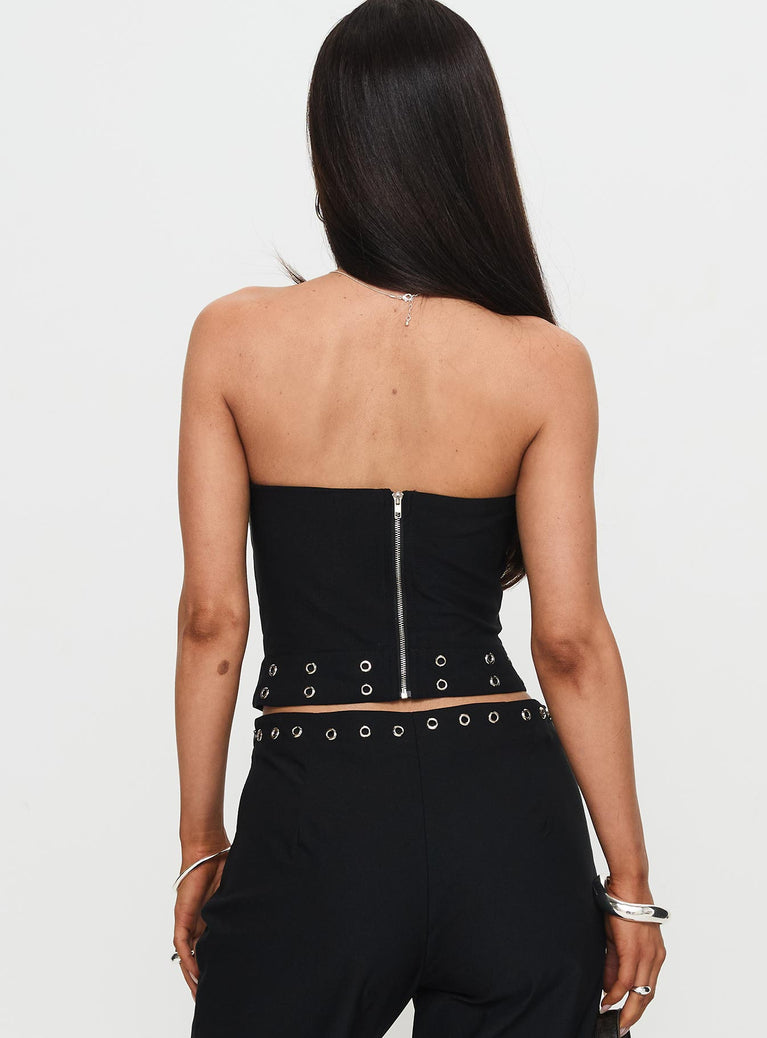 Passionette Strapless Top Black | Princess Polly USA