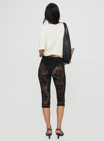 Soto Lace Capris Black | Princess Polly USA