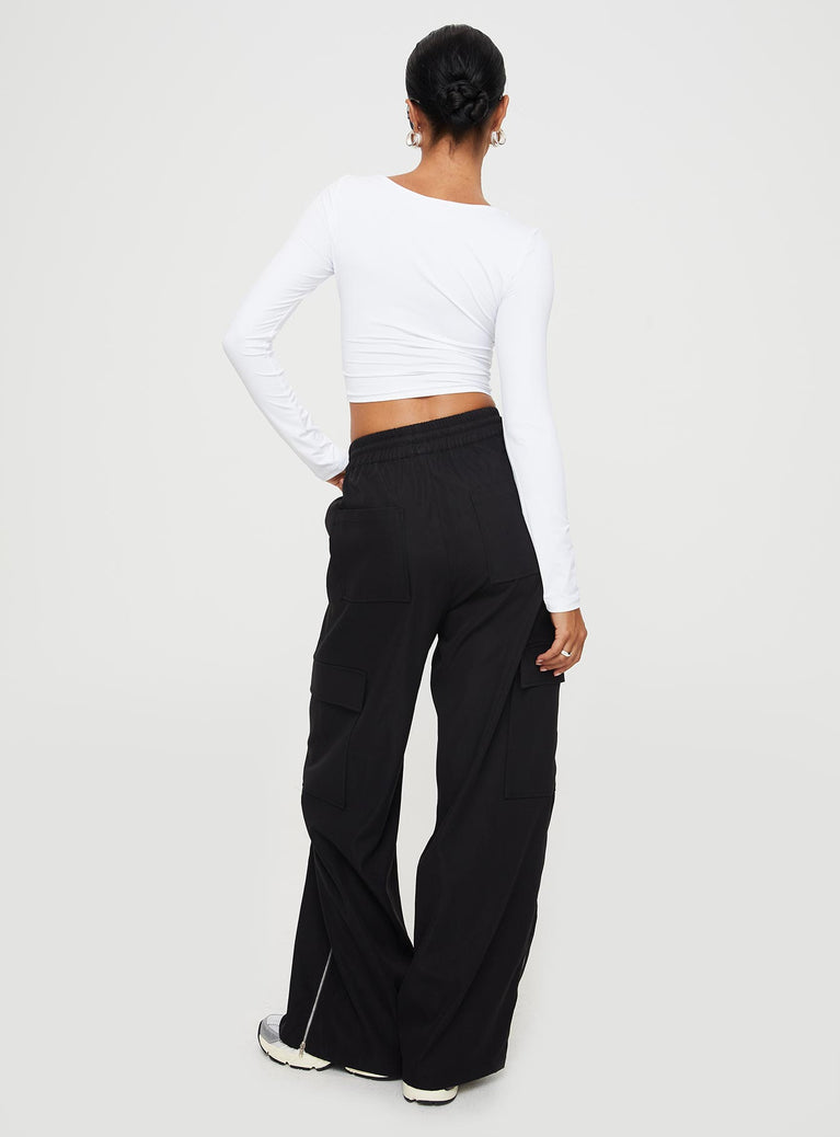 Presson Cargo Pants Washed Black | Princess Polly USA