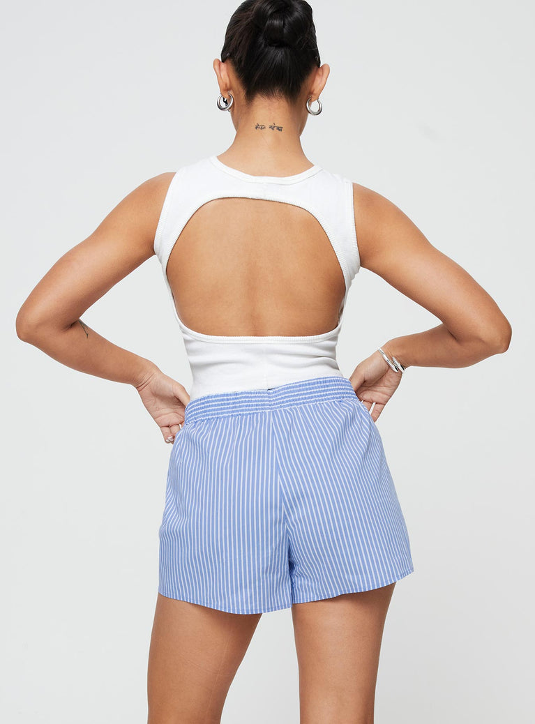 Cobain Shorts Blue Stripe | Princess Polly USA