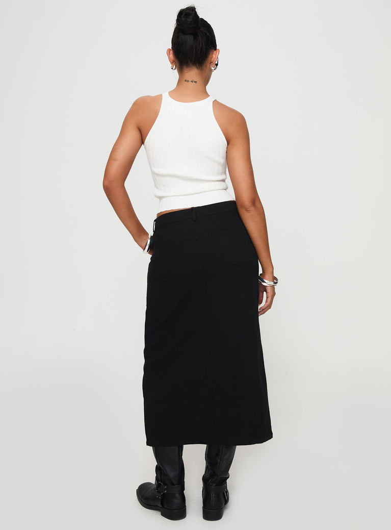 Sumac Midi Skirt Black | Princess Polly USA