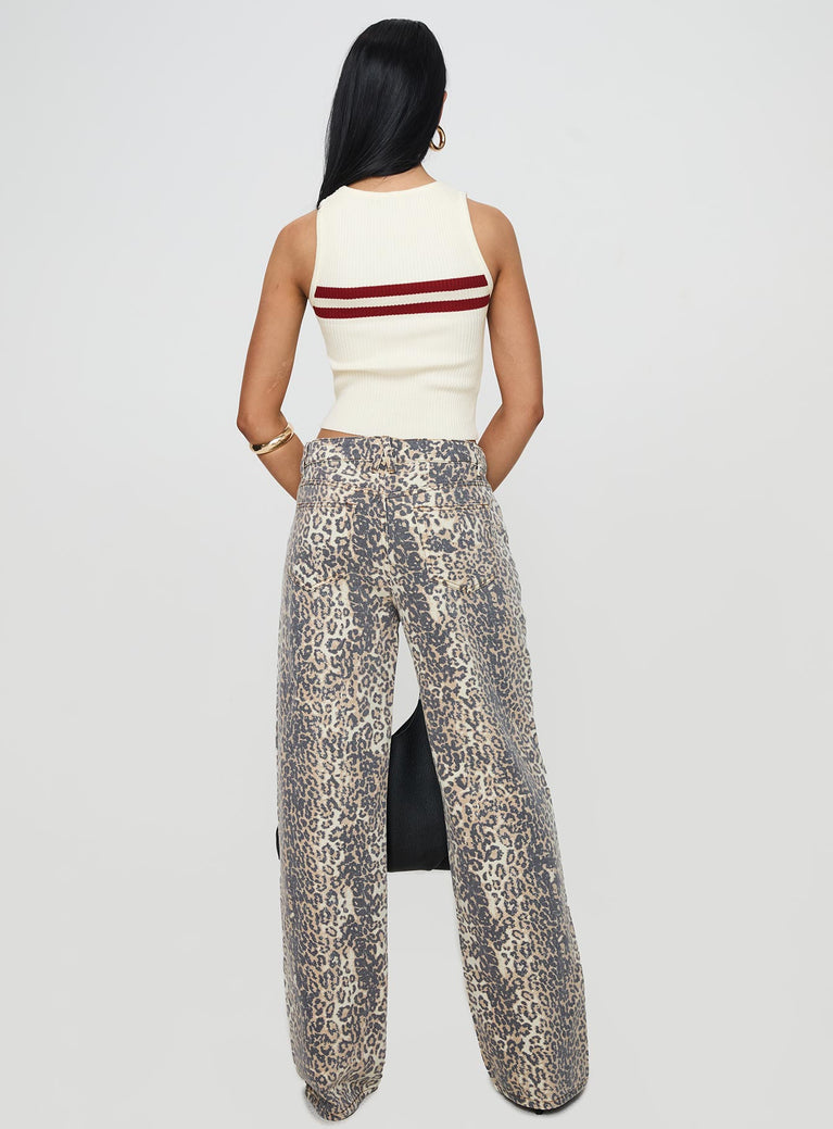 Top Model Jeans Leopard Fade | Princess Polly USA