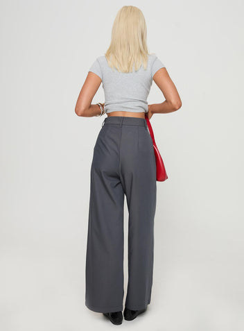 Relaxed Pants Charcoal | Princess Polly USA