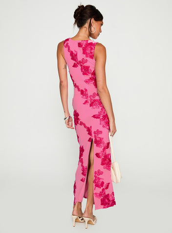Fionna Floral Maxi Dress Pink | Princess Polly