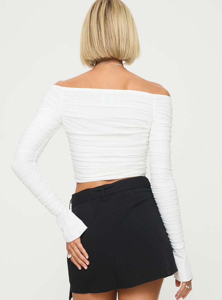 Moreno Off The Shoulder Top White | Princess Polly USA