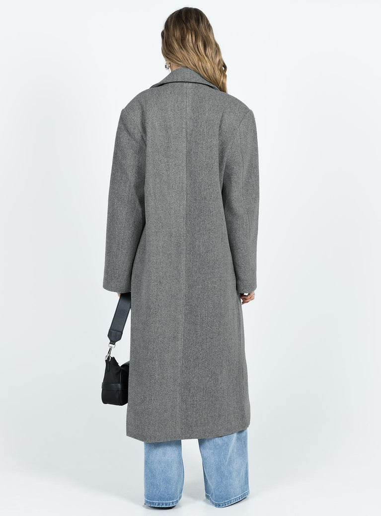 Olsen Coat Slate | Princess Polly USA