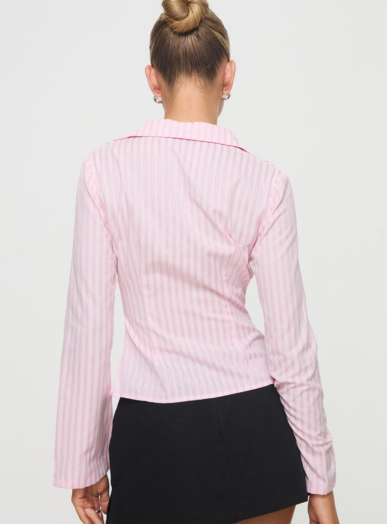 Ambrose Shirt Pink Stripe | Princess Polly USA