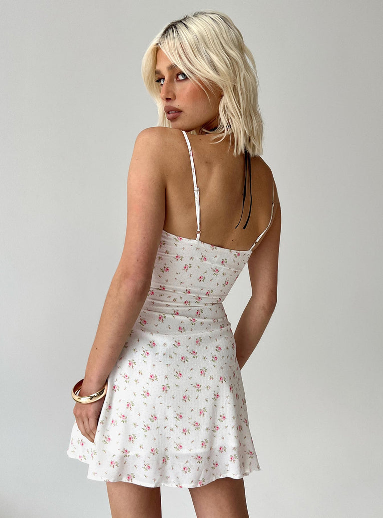 Jaye Mini Dress White Floral | Princess Polly USA