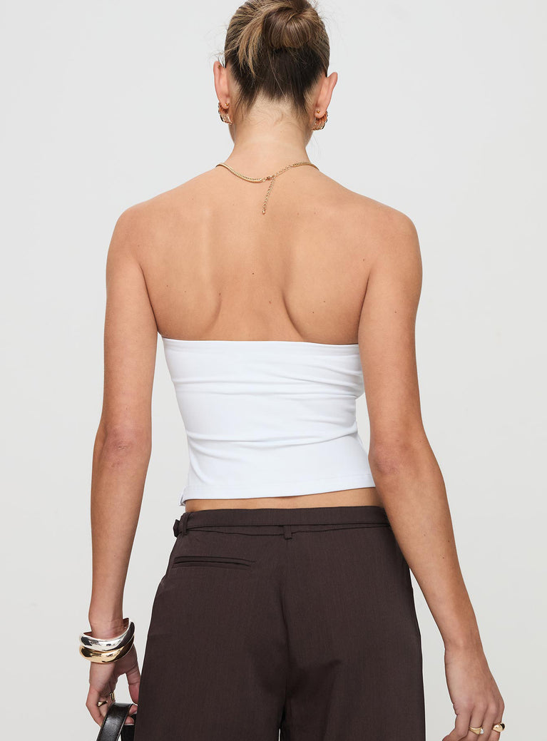Aurorah Strapless Top White | Princess Polly USA