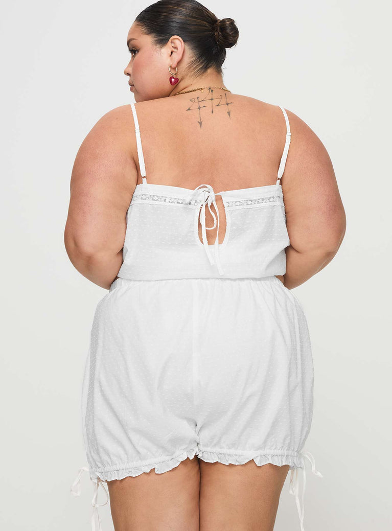 Invisible String Sleep Short White Curve | Princess Polly USA