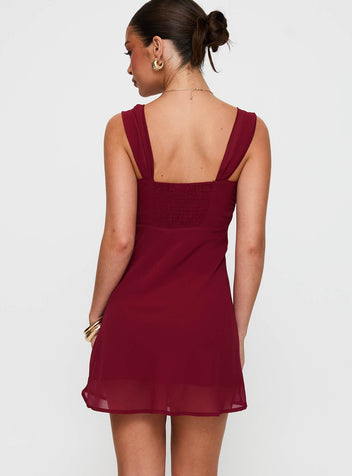 Solasta Mini Dress Red | Princess Polly