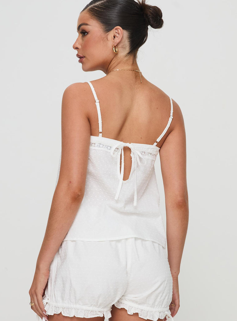 Invisible String Lace Sleep Top White | Princess Polly USA