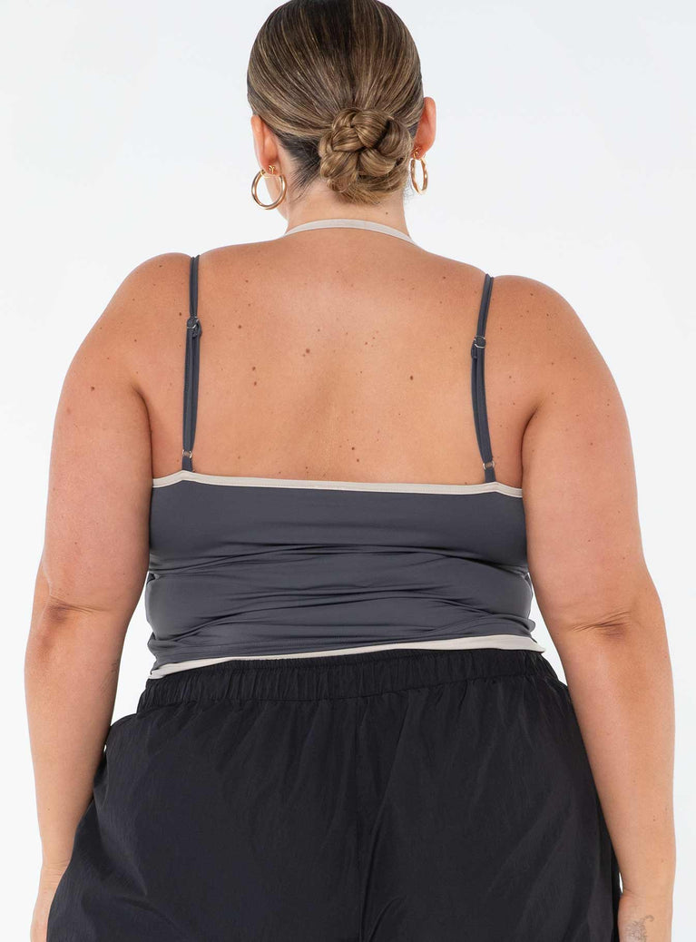 Premier Layered Tank Top Slate Curve | Princess Polly USA