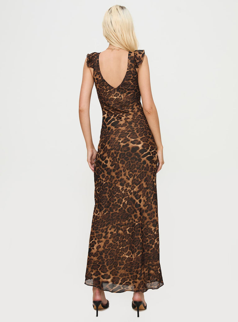 Channelle Maxi Dress Leopard | Princess Polly USA